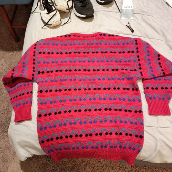 Laura Ashley | Sweaters | Vintage 8s Laura Ashley Sweater Magenta Rare ...